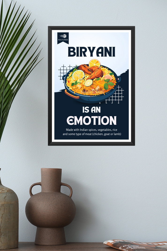 Biryani Indian Food Art Framed Poster – Nautunkee