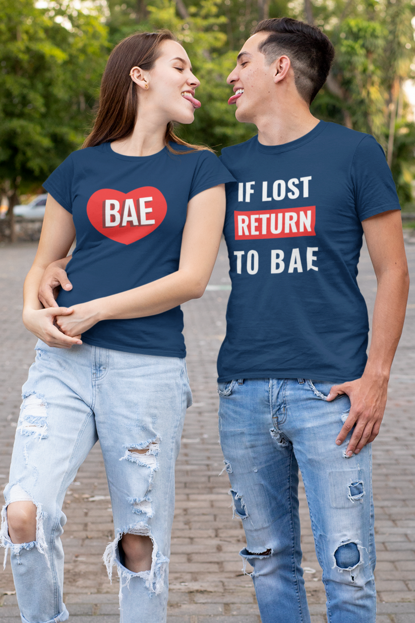If Lost Return to Bae Couple T Shirt for Pre wedding Shoot – Nautunkee